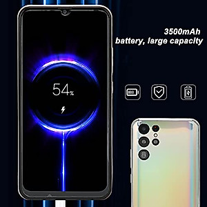 4GB RAM 64GB ROM Glass Screen Mobile Phone 6.52 Inch 3500mAh Smartphone for Home (Silver)