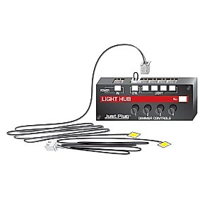 Woodland Scenics Just Plug: Lights & Hub Set w/Dimmer Controls: Warm White Stick-On LED Lights w/24 Cable (2)