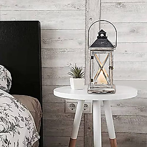 Candle Lantern Decorative Farmhouse White Lanterns Candle Holde Decor for Home Decor Front Porch