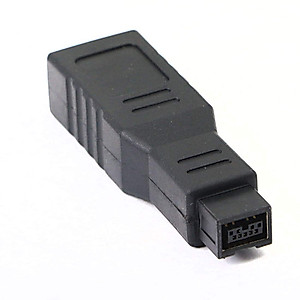 XMSJSIY Firewire Adapter,1394a 6 pin Female to 1394b 9 pin Male IEEE 400 to 800 Data Transfer Adapter Converter