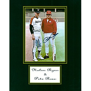 Kirkland Pete Rose & Nolan Ryan 8 X 10 Autograph Photo on Glossy Photo Paper