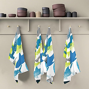xigua Shark Kitchen Towels Set of 1, Soft Absorbent Drying Dishcloths Dish Towels with Hanging Loop for Kitchen Bathroom Bar Home Decor, 18 x 28 Inch