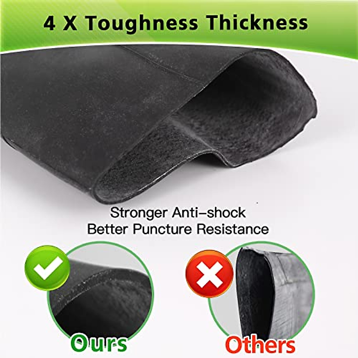 HAKULA MATATA 4.00-6'', 4.10/3.50-6'' Durable 13'' Replacement Inner Tube with TR-87 Bent Valve Stem, Heavy Duty Inner Tire Wheel for Wheelbarrows, Mowers, Hand Trucks and More, 2Packs, Black