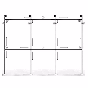 SERENITA Industrial Pipe Clothing Rack, Hanging Rod for Closet, Wall Mounted Multi Purpose