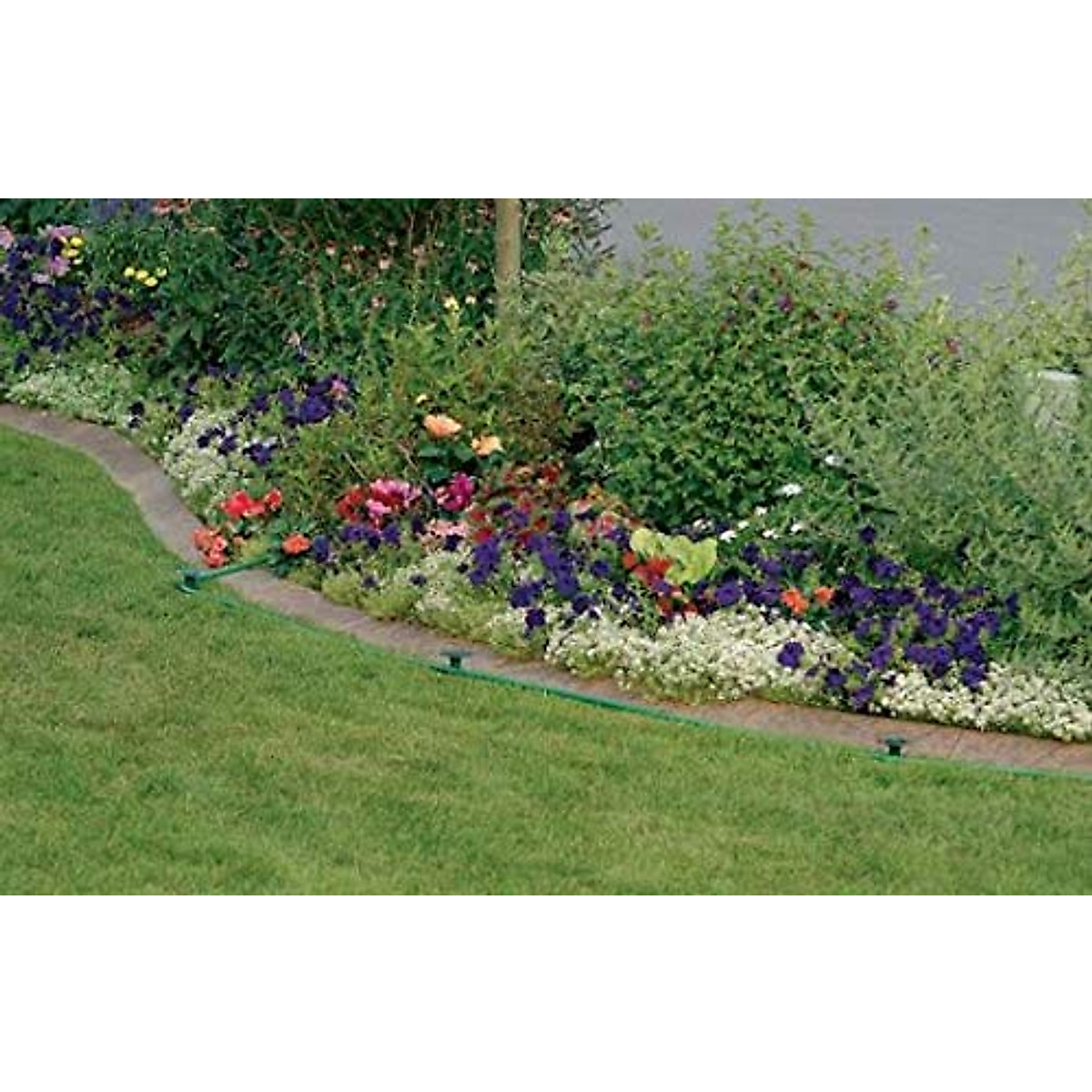 Rocky Mountain Goods Hose Guide Spike - Keeps Garden Hose Out of Flower beds - Zinc Coated Rust Free Long Metal Spike - Sturdy Heavy Duty Design - Color Blends with Yard (1)