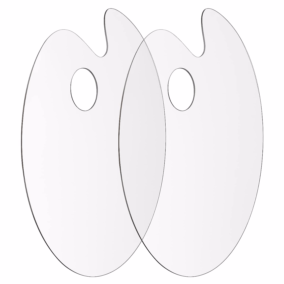 Tamaki Acrylic Paint Palette Paint Pallet Clear Paint Tray Palette, Easy Clean Non-Stick Artist Pallet for Oil Watercolor Craft DIY Art Painting Palette, 2 PCS