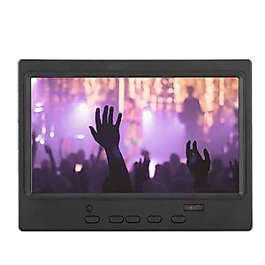 Archuu 7 Inch Portable Monitor Ultra Slim 1024x600 LCD Display with Foldable Bracket Multi-Function Display Support HDMIVGAAV Input PC Monitor(US Plug)