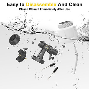 Electric Paint Sprayer, EASGIU 800W HVLP Spray Gun, Fence Stain Sprayer 6 Copper Nozzles 3 Spray Modes, Small Airless Paint Sprayers for Home Interior and Exterior, House Painting, Furniture, Walls