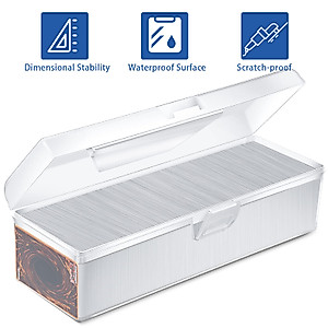 Vicenpal Trading Card Storage Box Organizer Fit 1200 Plus Cards Plastic Deck Card Storage Box Hard Playing Card Case Compatible with MTG Trading Card Games Baseball Football Card Collector (4 Pieces)