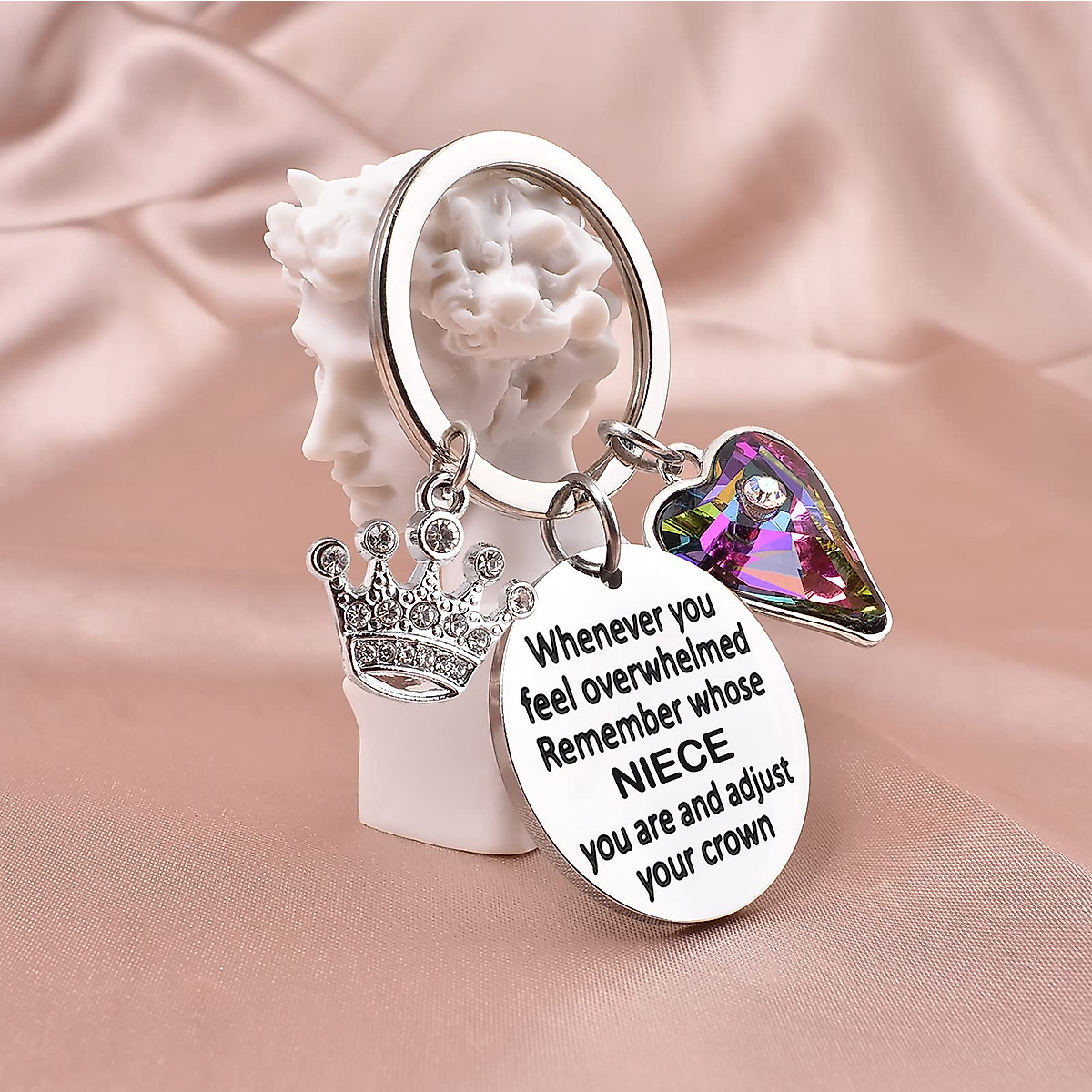 Niece Gifts from Auntie Aunt Uncle, Niece Keychain Birthday Gifts for Niece from Aunt Niece Christmas Gifts for HerInspirational Keychain To My Niece 15 year Old 16th 21st Birthday jewelry Gift