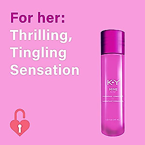 K-Y Yours + Mine Couples Lubricant, Adult Toy Friendly Personal Lubricant & Intimate Gel for Couples, Men, Women, Sex Lube, Clear, 2 x 1.5 Fl Oz, 2 count (Pack of 1)
