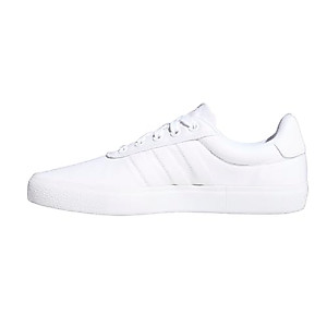 adidas Women's Vulc Raid3r Skate Shoe, White/White/Silver Metallic, 6.5