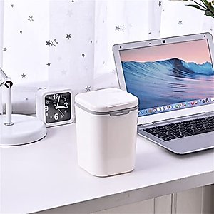 CZDYUF Mini Smart Trash can Zero Waste Trash can Recycle bin Kitchen bin Nordic Simple Removable Desktop Trash can ( Color : Blue , Size : 2L )
