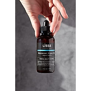 Lisse 100% Pure Moroccan Argan Oil Cosmetic/Therapeutic Grade– Batch Tested and Verified – Premium Quality you can Trust (4 oz)