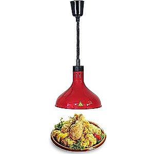 LINKANRUO Food Heat Lamp, Catering Food Heating Lamp Telescopic Heat Lamp Infrared Food Warmer Lamp, Telescopic Length-60-180 Cm Lamps(Red)