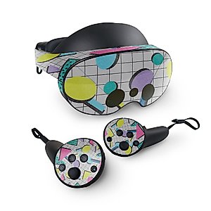 MightySkins Glossy Glitter Skin Compatible with Meta Quest Pro - Awesome 80s | Protective, Durable High-Gloss Glitter Finish | Easy to Apply, Remove, and Change Styles | Made in The USA
