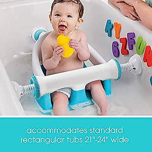 Summer My Bath Seat for Sit-Up Baby Bathing, Backrest for Assisted Sitting, Easy Setup & Storage, Aqua