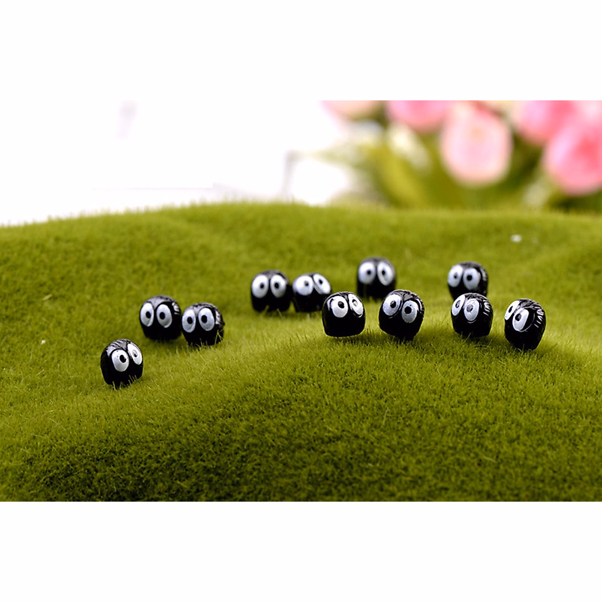 20 pcs Mini Black elf Statues,Aquarium Fish Tank Sand Table Decorations,Bonsai Craft Decor of Holiday or Cake,Miniature Figurines Set, Fairy Garden Accessories