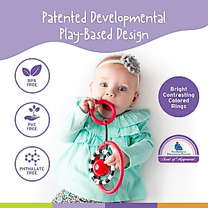 SmartNoggin NogginRings Reaching & Grasping Play Toy - Encourages Baby’s Developmental Milestones Through Play - Sensory Toy for Babies, Ages 0-12 Months