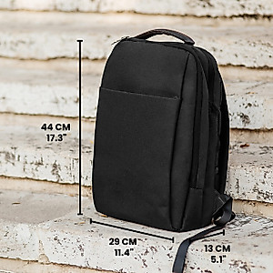 Nordace Bergen Smart Backpack for Men & Women with USB Charging Port, Water Resistant - 15.6 Inch Laptop Backpack for Everyday, College, Work, School (Black)