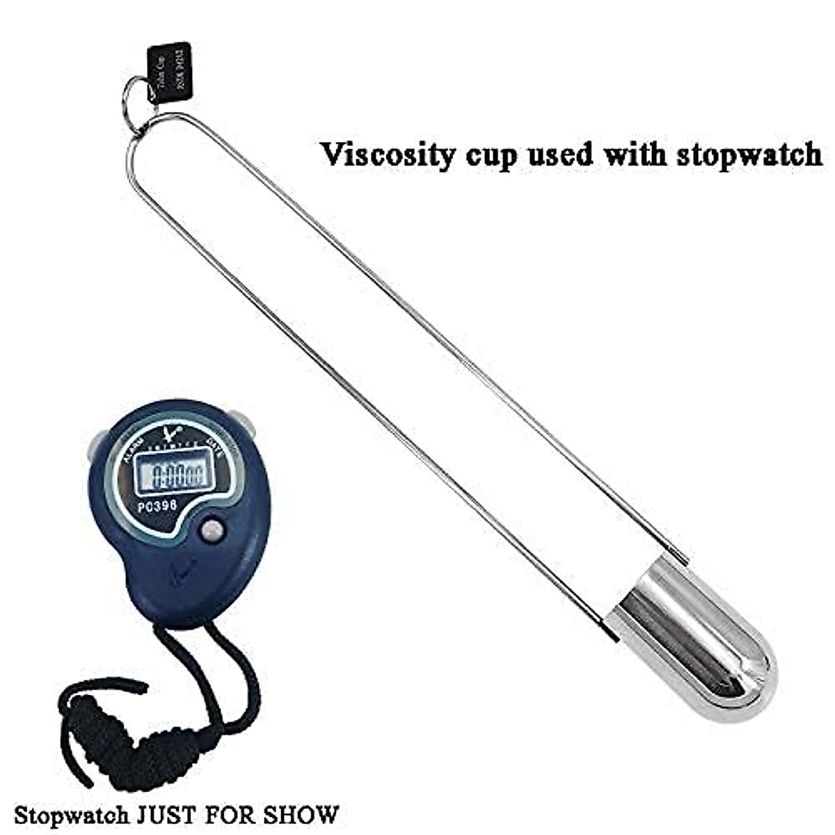 HFBTE Zahn Cup Viscosity Measuring Cup #5 Dip Type 44ml for Very Viscous Fluid and Mixture