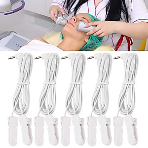 Sonew 5pcs / bag 3.5mm TENS Wire CableEar Clip Electrode Lead Wires Cable for TENS Unit Physiotherapy Machine