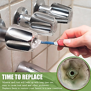 Dreyoo 3 Piece Shower Knob Replacement Compatible with Price/Pfister Verve Tub Shower, Bathtub Faucet Handle Remodel Trim Kit Include 1 Hot 1 Cold 1 Diverter and 3 Screws(Brushed Nickel)