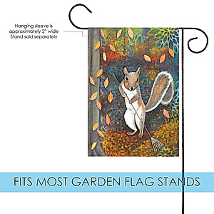 Toland Home Garden 1112495 Working Hard Fall Flag 12x18 Inch Double Sided Fall Garden Flag for Outdoor House Flag Yard Decoration