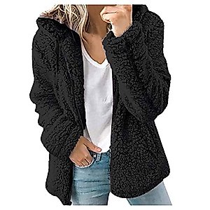 Cute Maternity Dress Purple Zipper Hoodie Brown Plus Size Women Long Jacket Winter Tunic Hoodie for Women No Hood Jackets Women Jackets Winter Long Brown Jacket(13-Black,X-Large)