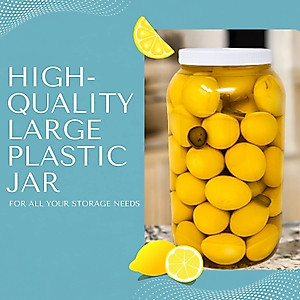 CLEARVIEW 1 Gallon Plastic Jar - 4 pack | Containers and Organization (128 Ounce Jar)