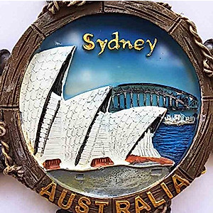 Sydney Australia 3D Refrigerator Magnet Travel Souvenirs,Hand-Made Rudder Shaped Sydney Australia Fridge Magnet Home and Kitchen Decoration Magnetic Sticker