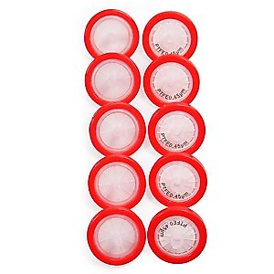 AMTAST Syringe Filters PTFE 25MM Diameter 0.45um Pore Size (10 Pack)