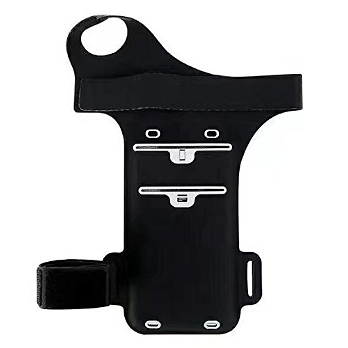 Outdoor Jogging Riding Running Sports Gym Lycra Thumb Armband Pouch Case for iPhone 14 13 12 11 Pro Max XR XS Max Samsung Galaxy S23 S22 S21 S20 FE A54 A53 A52 A33 5G Google Pixel 7 6 6a (Black)