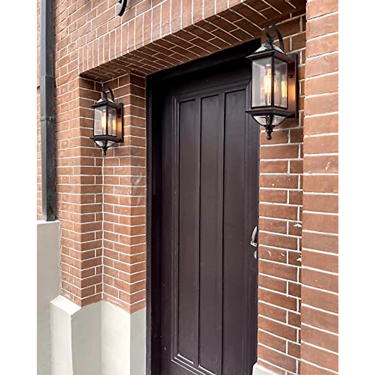 GAZELIGHTING Outdoor Light Fixture 18.5" H Porch Light Oil Rubbed Bronze Outdoor Wall Lights with Clear Glass Waterproof Outside Lights for House Patio Garage Frontdoor 1 Pack Bulb Not Included