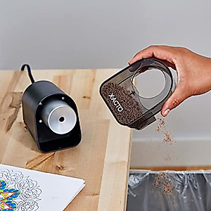 X-ACTO Pencil Sharpener, XLR Electric Pencil Sharpener, Colored Pencil Sharpener for Artists, Powerful, Compact Small Pencil Sharpener, Black, 1 Count