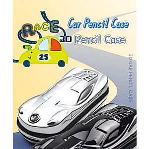 LZHIF Supercar Pencil Case Box Stocking Stuffers Large Capacity Organizer Cool Supercar Pen Bag Storage Box EVA Material Nice Gift (Black)