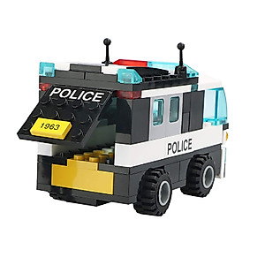 City Police Car Building Kit, City Police Sets Police Truck, Prisoner Transporter Toys Building Blocks Set for Kids Boys 6-12 Years Old, 104 Pcs