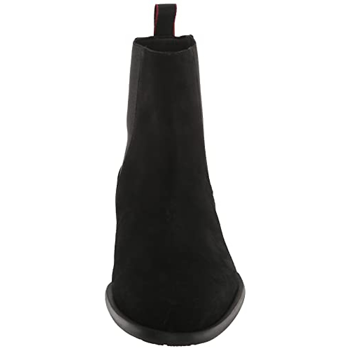 HUGO Mens Smooth Suede Pull On Chelsea Boot Hunting Shoe, Black Oil, 7.5 US