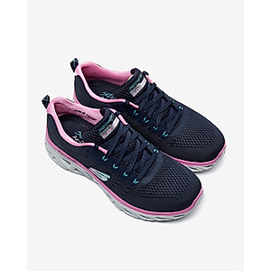 Skechers Women's, Glide-Step Sport - Fresh Charm Running Shoe Navy Multi 8.5 M