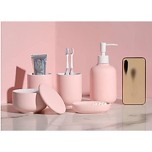 CZDYUF Five-Piece Bathroom Toothbrush Mouthwash Cup Gift Wash Set Decoration Storage Bathroom