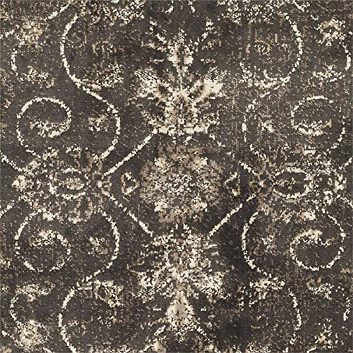 SAFAVIEH Vintage Collection Accent Rug - 2' x 3', Soft Anthracite, Oriental Distressed Viscose Design, Ideal for High Traffic Areas in Entryway, Living Room, Bedroom (VTG117-330)