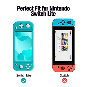 MoKo Cover Compatible with Nintendo Switch Lite, Protective Clear Grip Case TPU Shockproof Durable Frosted Shell Compatible with Nintendo Switch Lite Console - Clear