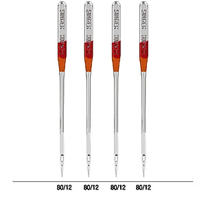 SINGER Regular Point Sewing Machine Needle, 5 Count, Sizes 80/12, 90/14, 100/16