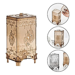 Zerodeko Cotton Swab Ball Qtip Holder: Cotton Pad Jar Plastic Container Dispenser Box Embossed Box for Bathroom Home Storage Organizer 2Pcs