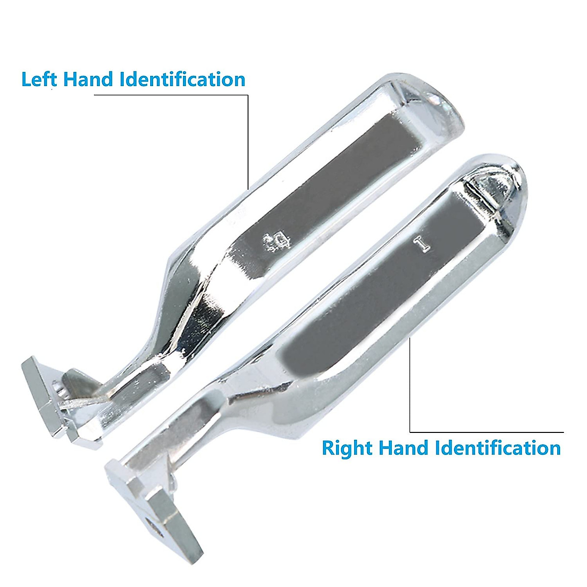VKVXCLON Interior Door Handle All Metal Handle Compatible with Ford Bronco F150 F250 F350 F53 F59 F800 1987-1996 Front Rear Left and Right Side Replaces# 77178 E7TZ-1522601-A (Silver)