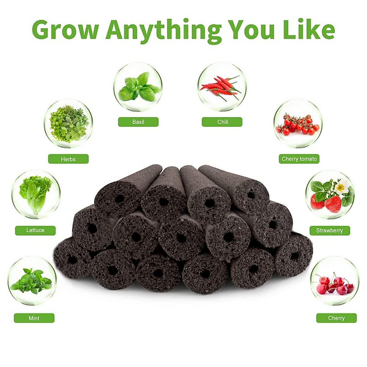 121 Pcs Seed Pod Kit for AeroGarden, Hydroponics Garden Accessories for Hydroponic Growing System, Grow Anything Kit with 30 Grow Sponges, 30 Grow Baskets, 30 Pod Labels, 30 Grow Domes, 1 Tweezer