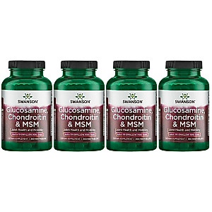Swanson Mini-Tabs Glucosamine Chondroitin & Msm Joint Mobility Flexibility Comfort Cartilage Connective Tissue Health Support 750/600/300 Milligrams 360 Tabs 4 Pack