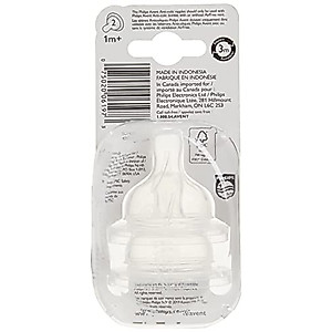 Philips AVENT Anti-Colic Nipple, Clear, 2 Slow Flow, 2 Count