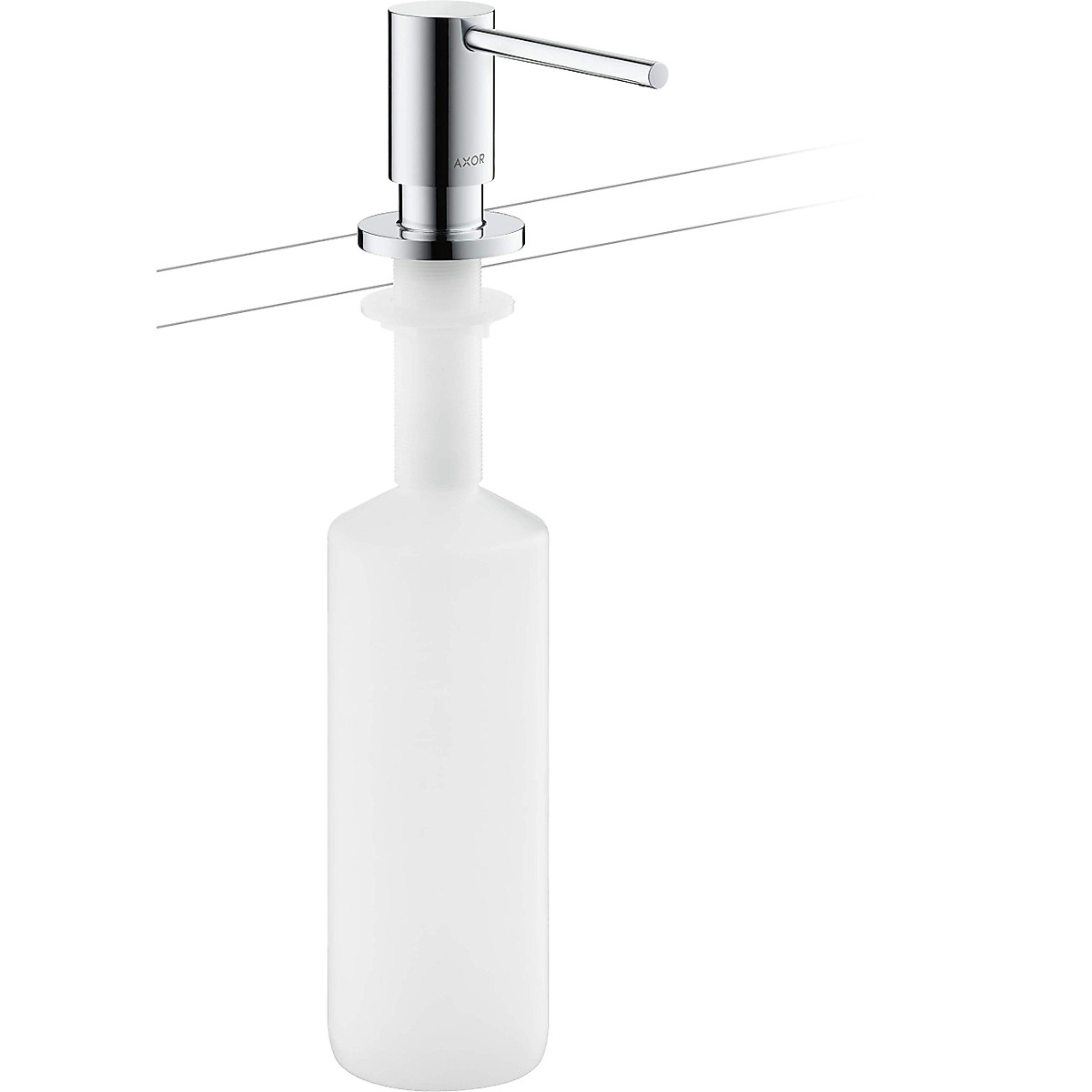 AXOR Bath and Kitchen Sink Soap Dispenser 3-inch, Modern Soap Dispenser in Polished Nickel, 42818831