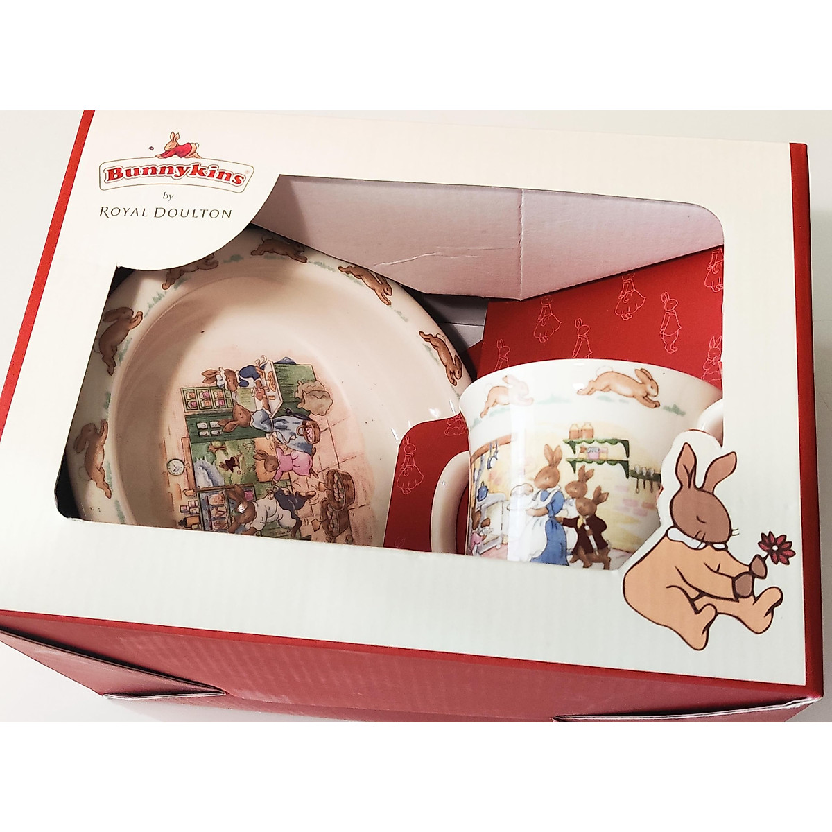 Royal Doulton China Bunnykins 2 Piece Set (Designs May Vary)